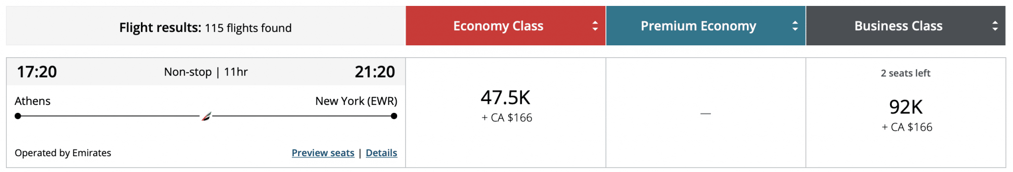 Emirates Pricing Now Subject to Its Own Aeroplan Reward Chart | Prince ...
