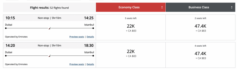 Emirates Pricing Now Subject to Its Own Aeroplan Reward Chart | Prince ...