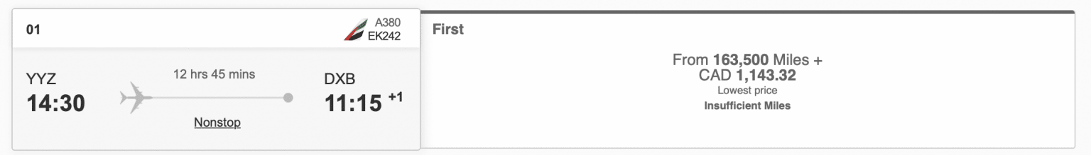 Emirates First Class Now Bookable on Aeroplan! | Prince of Travel