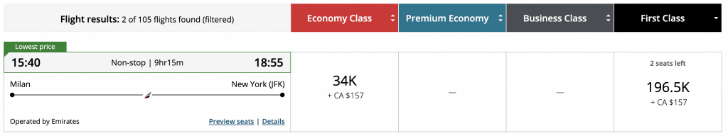 Emirates First Class Now Bookable on Aeroplan! | Prince of Travel