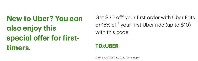 Free Uber One Membership with TD Rewards Credit Cards | Prince of Travel