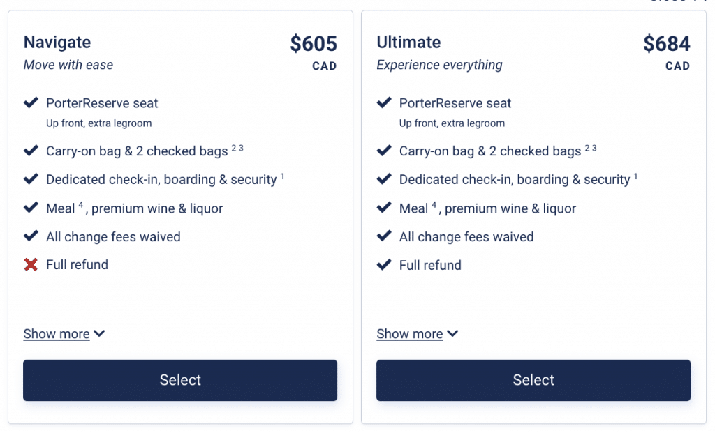 How to Choose the Right Porter Airlines Fare | Prince of Travel