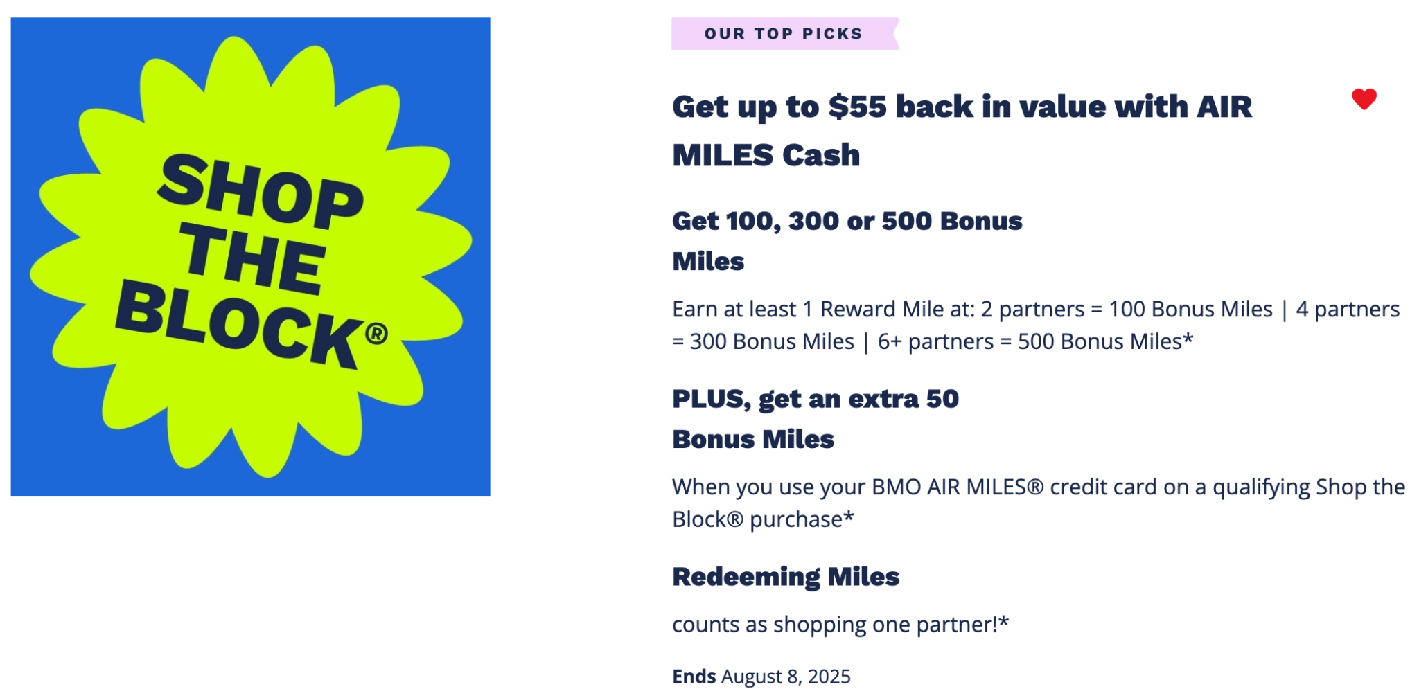 AIR MILES Shop the Block Promotion: Earn Up to 550 Bonus Miles | Prince ...