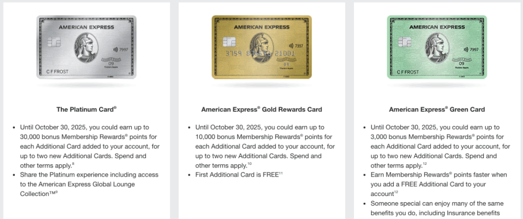 Amex "Add a Card" Bonus Event: Earn Points for Adding Cards (Ending ...