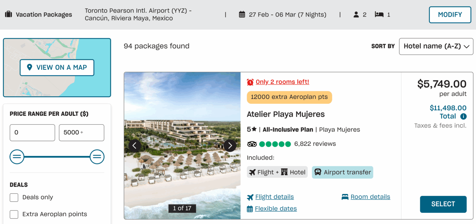 Earning Aeroplan Points on Air Canada Vacations | Prince of Travel